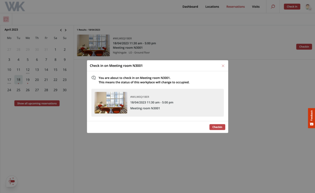 How do I check in and out in the web app? - Officebooking - Works for you.